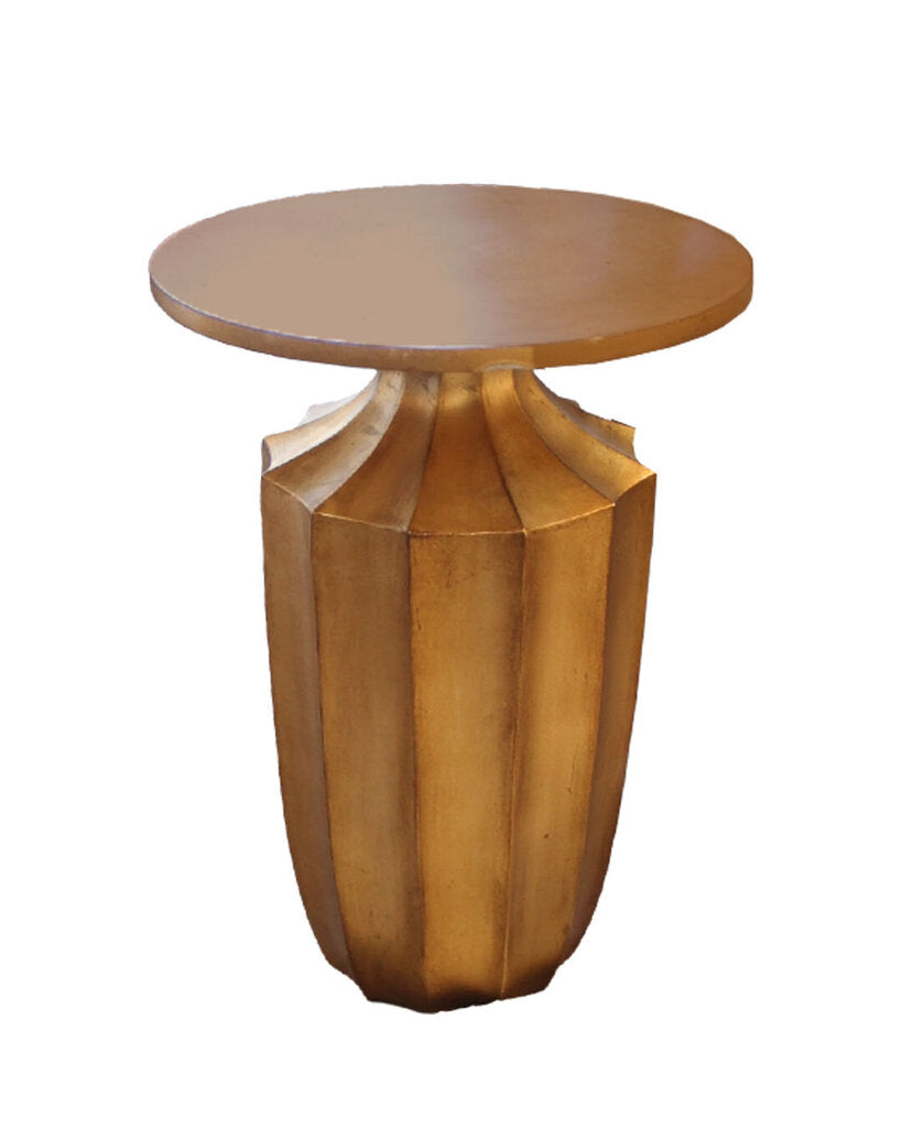 Global Views Flirt Drink Table in Gold 13.5Dia 19H – The Private ...