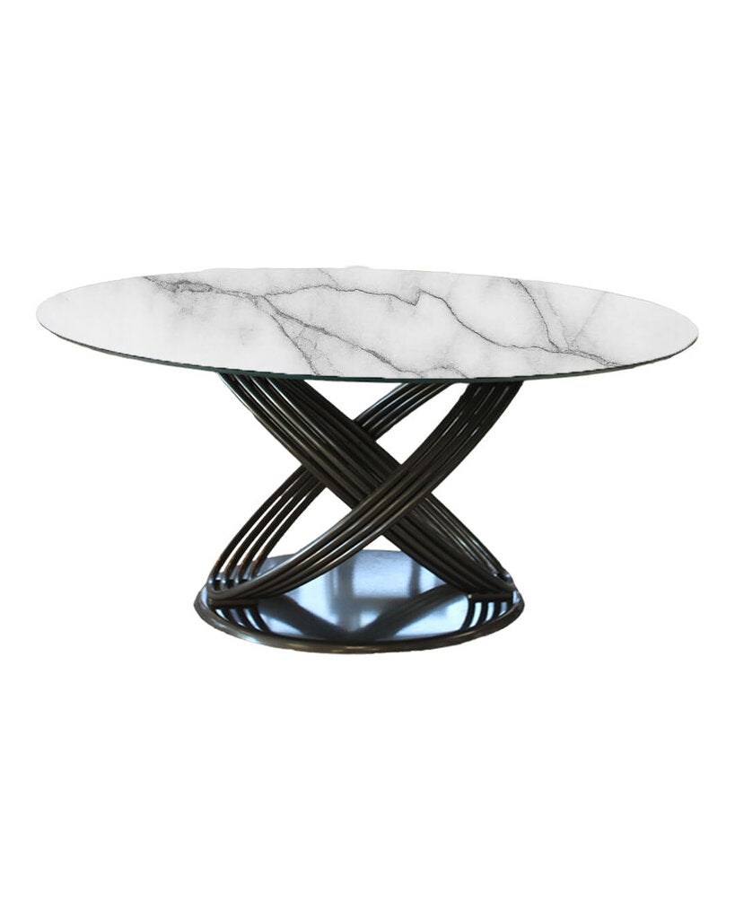 Italian Porcelain, Fusion Ring Dining Table by Bontempi Casa 59.5" Dia ...
